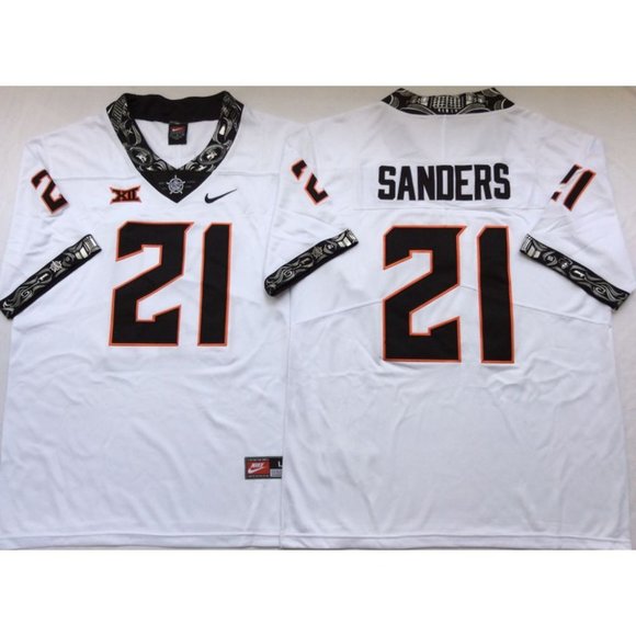 Shirts | Oklahoma State Cowboys Barry Sanders White Jersey | Poshmark
